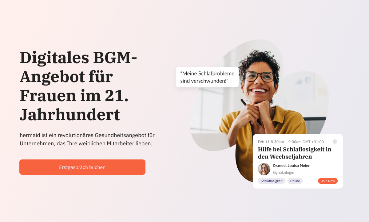 Digitales BGM-Angebot für Frauen im 21. Jahrhundert - hermaid